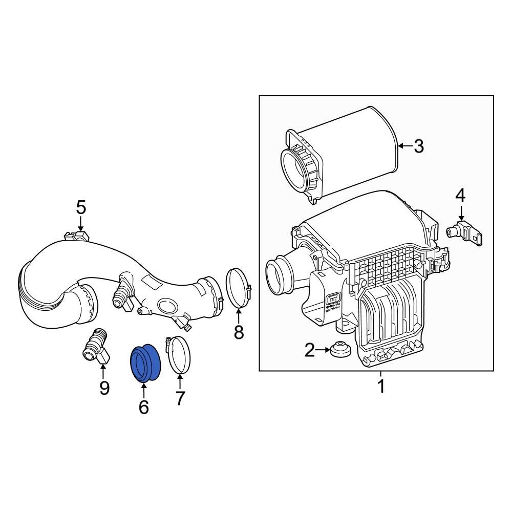 Mercedes-Benz OE 6510940051 - Engine Air Intake Hose Adapter