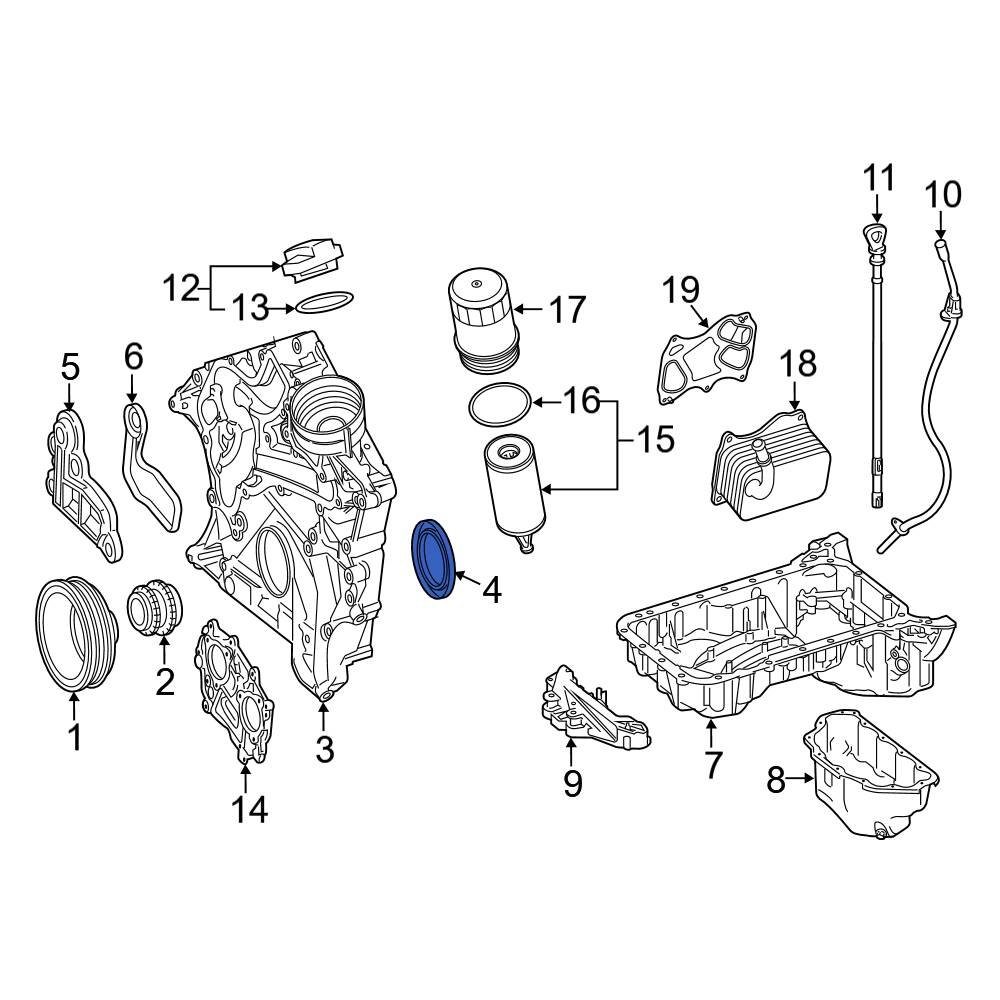 Mercedes-Benz OE 0149977046 - Front Engine Crankshaft Seal