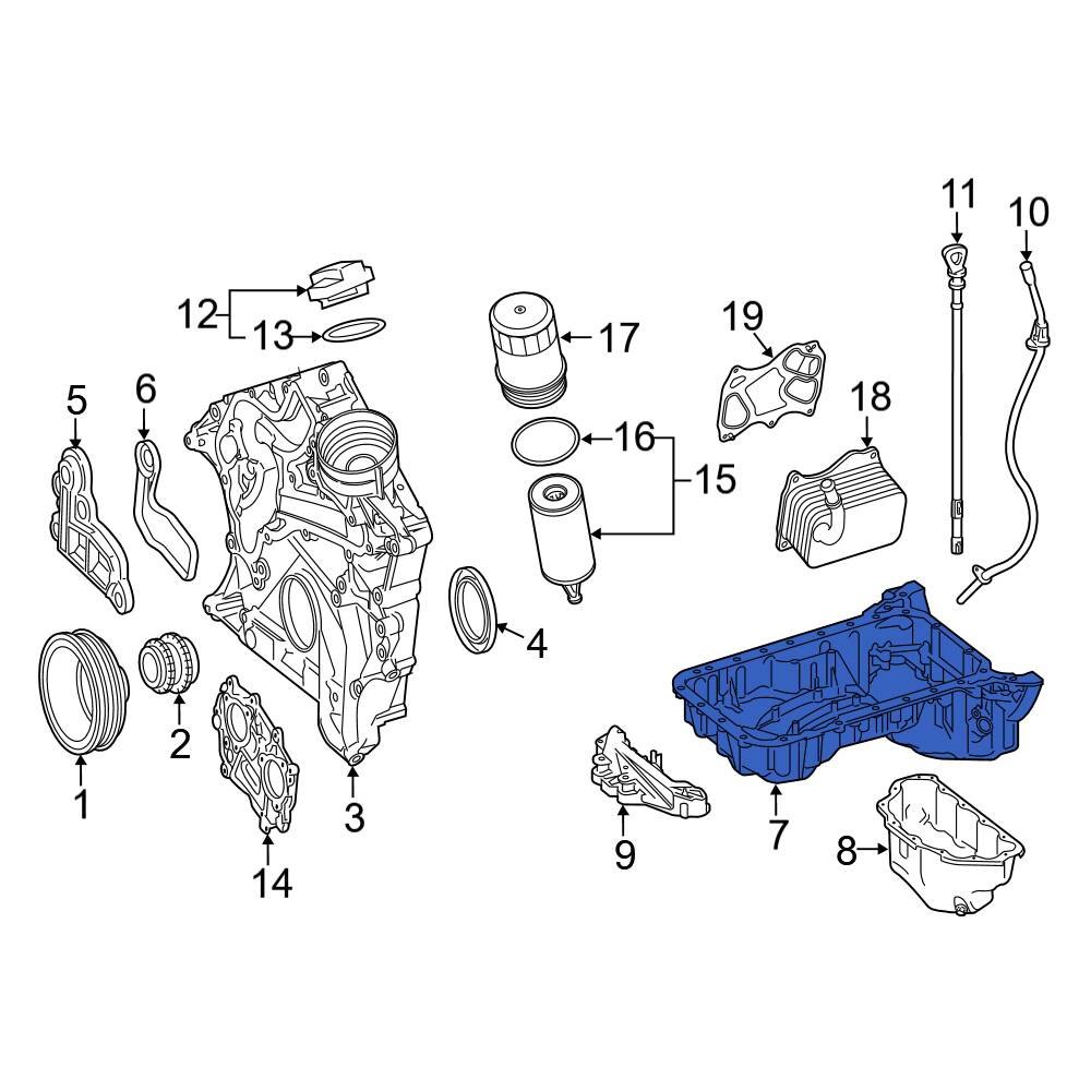 Mercedes-Benz OE 2760143100 - Upper Engine Oil Pan