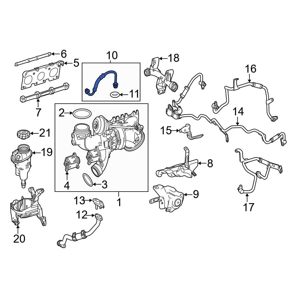 Mercedes-Benz OE 2760900377 - Left Turbocharger Oil Line