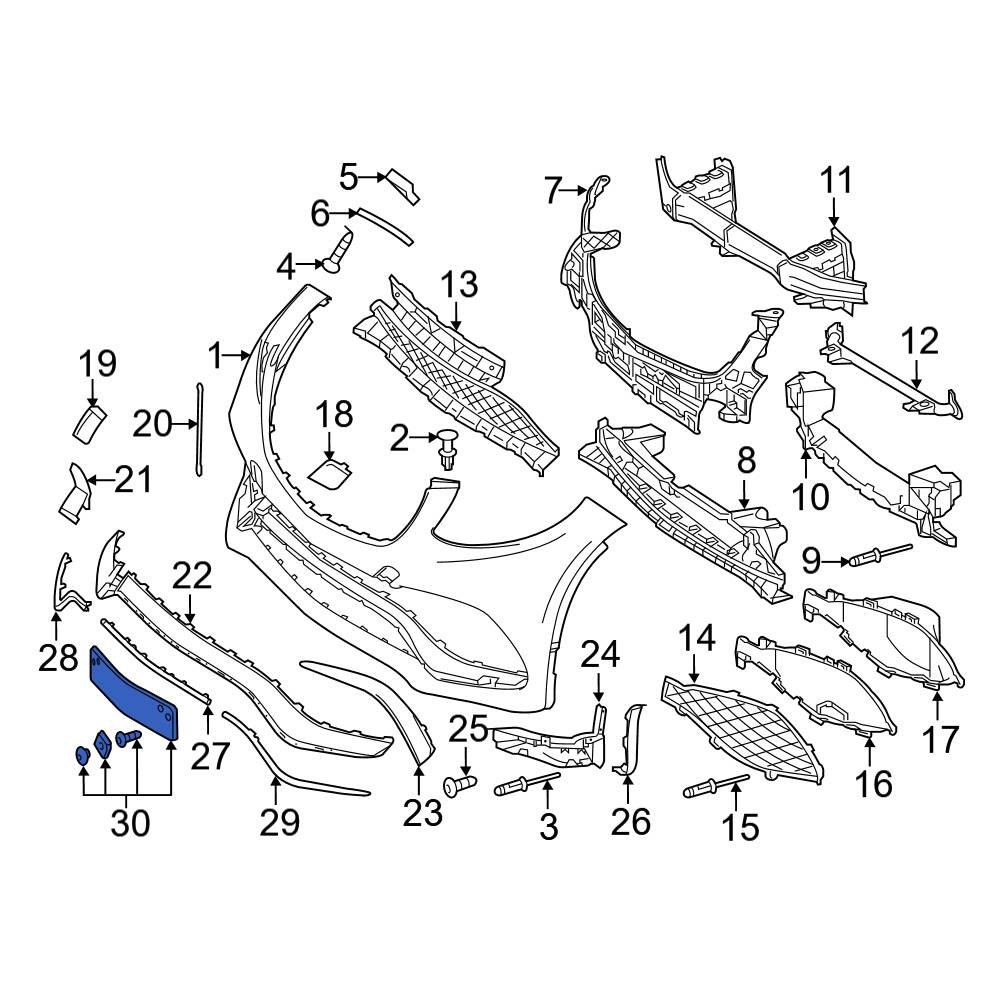 Mercedes-Benz OE 2928850781 - Front License Plate Bracket