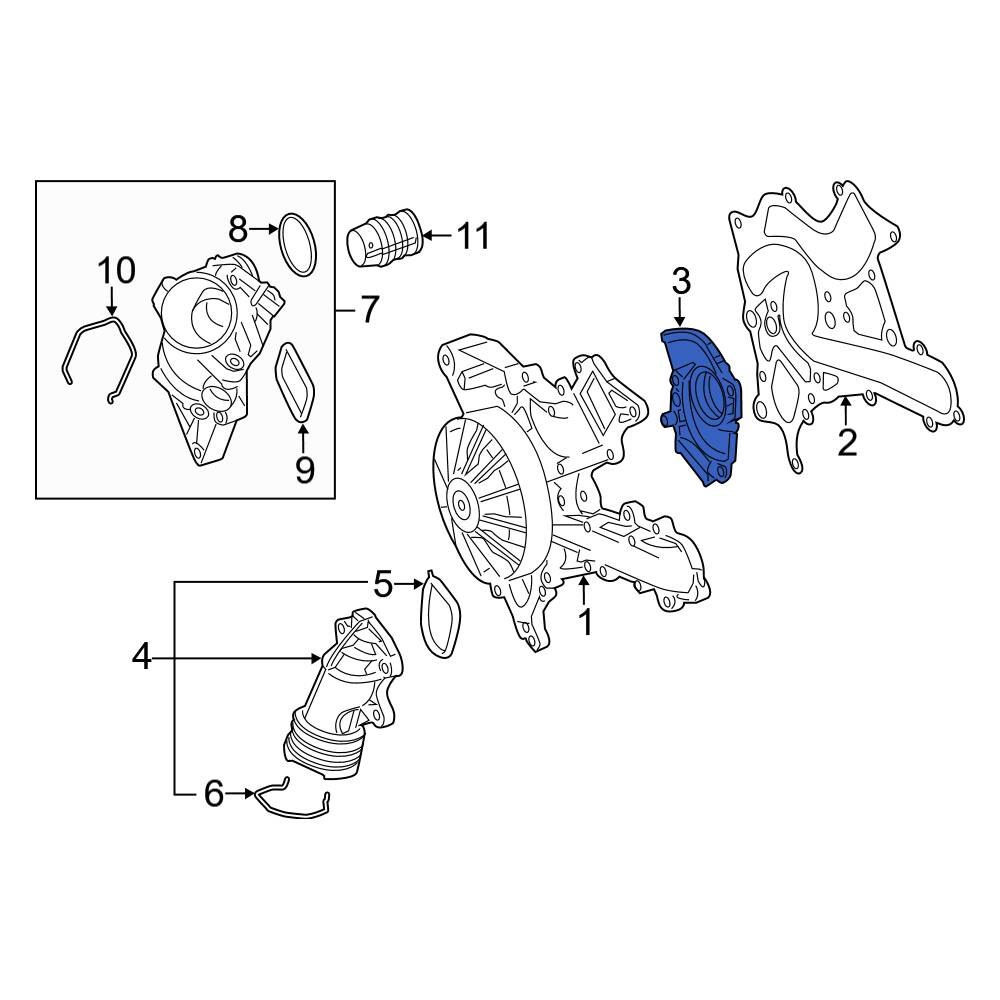 Mercedes-Benz OE 2762010703 - Engine Water Pump Housing