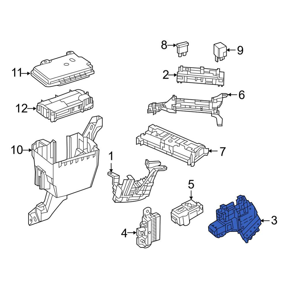 Mercedes-Benz OE 1665404902 - Front Fuse and Relay Center