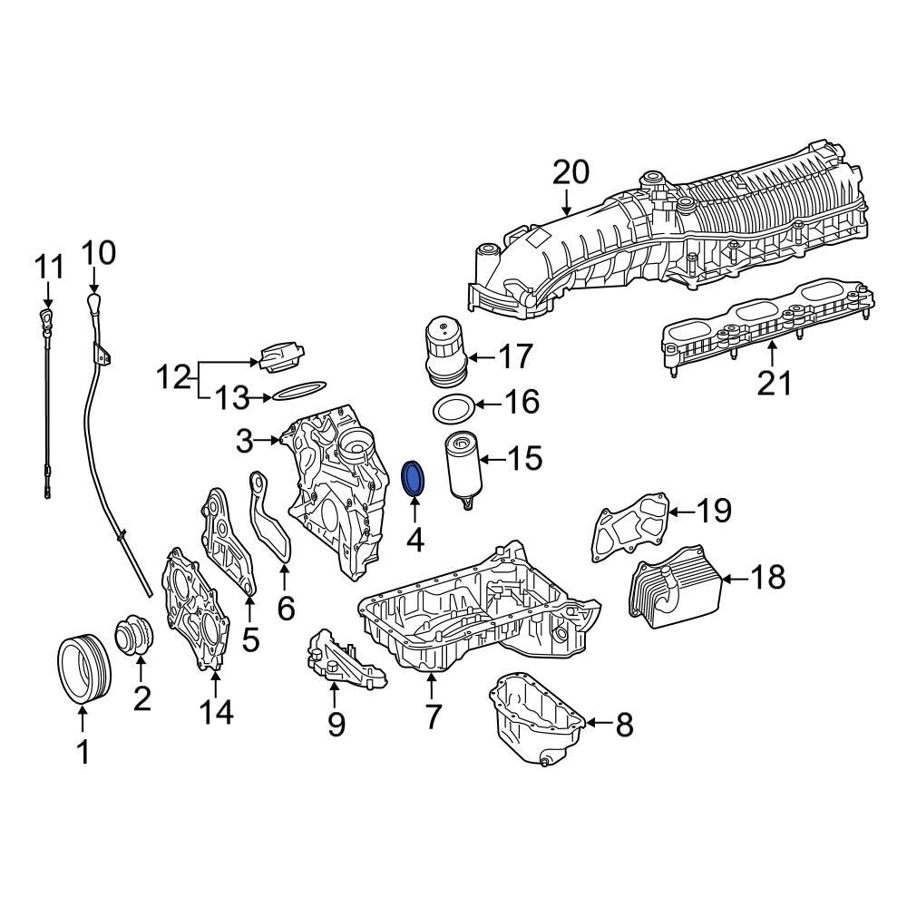 Mercedes-Benz OE 0149977046 - Front Engine Crankshaft Seal