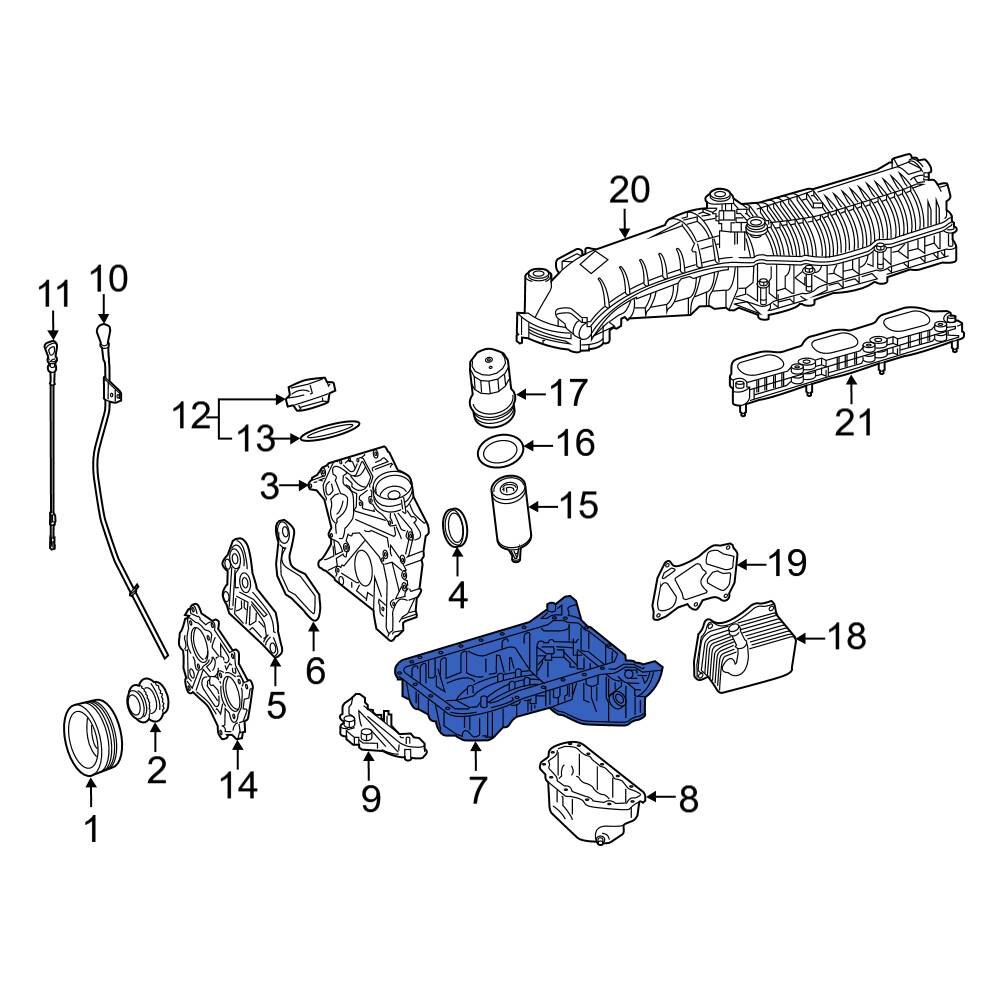 Mercedes-Benz OE 2760143100 - Upper Engine Oil Pan