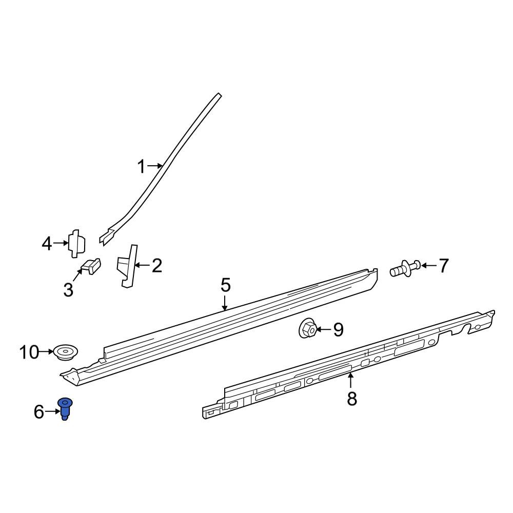 Mercedes-Benz OE 0019907052 - Running Board Nut