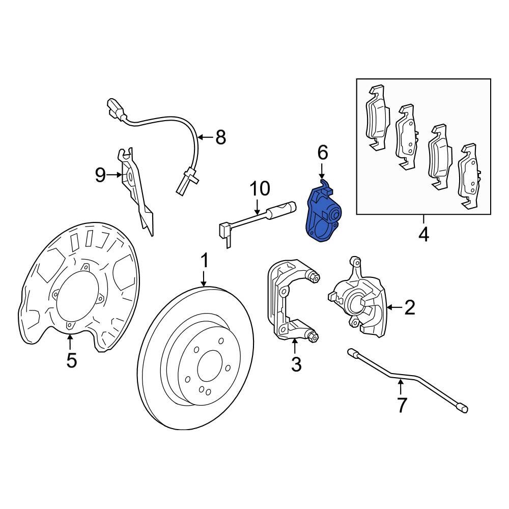 Mercedes-Benz OE 1669065401 - Rear Parking Brake Actuator