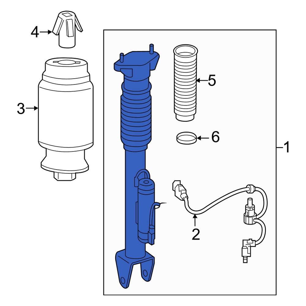 Mercedes-Benz OE 2923202800 - Front Right Air Suspension Spring