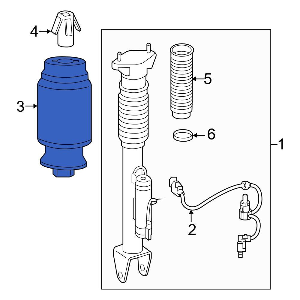 Mercedes-Benz OE 2923200525 - Rear Air Suspension Spring