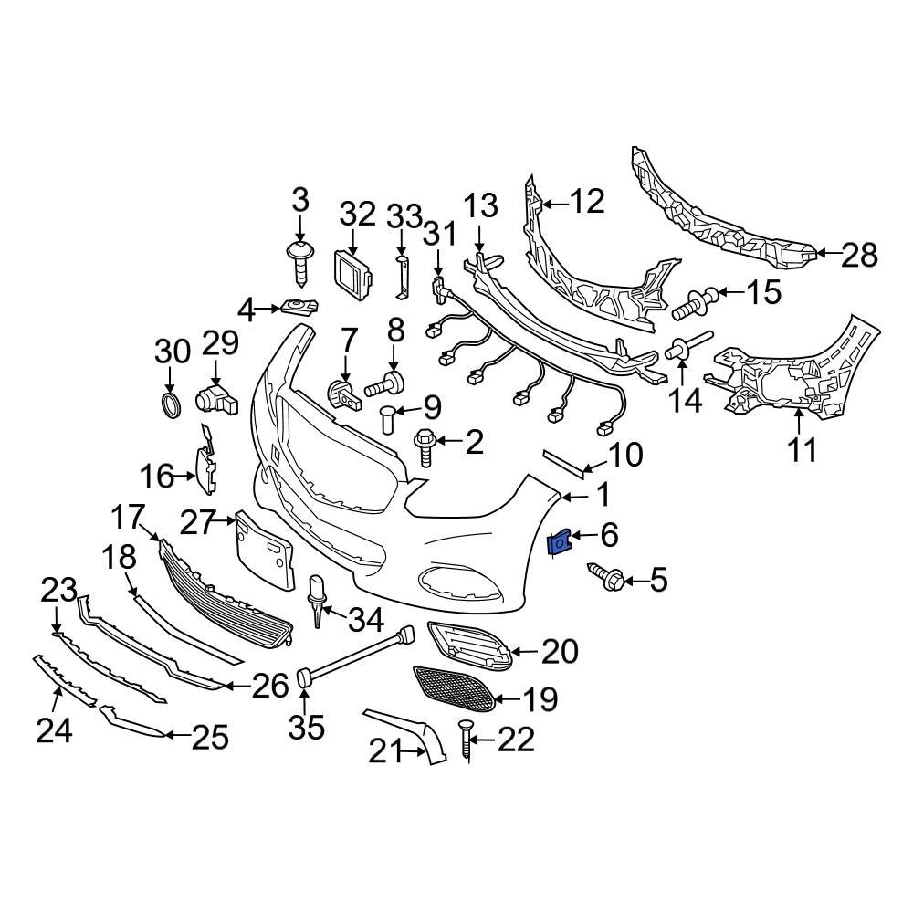Mercedes-Benz OE 0009904962 - Bumper Cover Nut