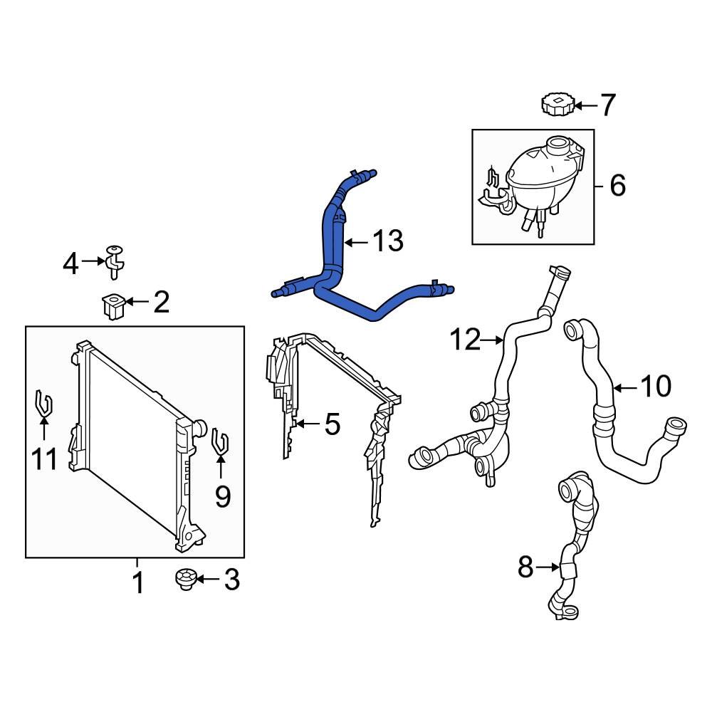 Mercedes-Benz OE 2125010625 - Engine Coolant Overflow Hose