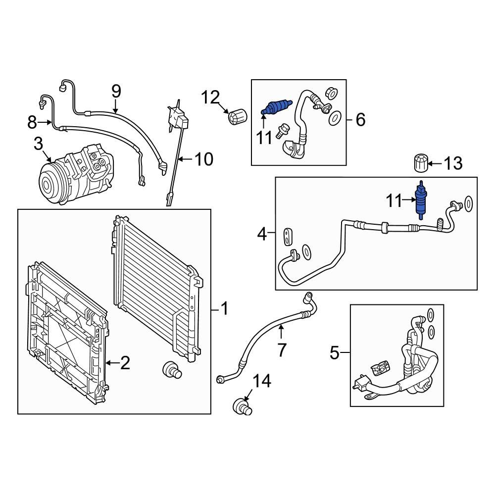 Mercedes-Benz OE 0008320285 - A/C Service Valve Core