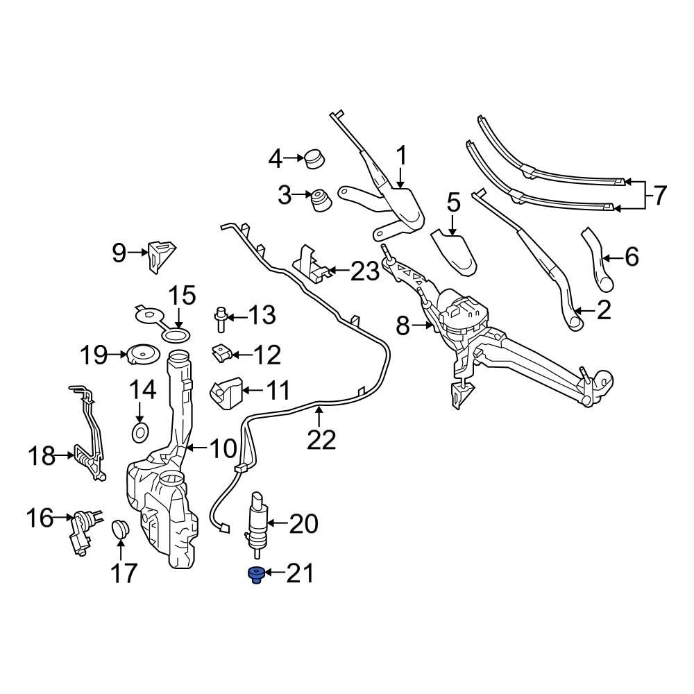 Mercedes-Benz OE 0009989001 - Windshield Washer Pump Grommet