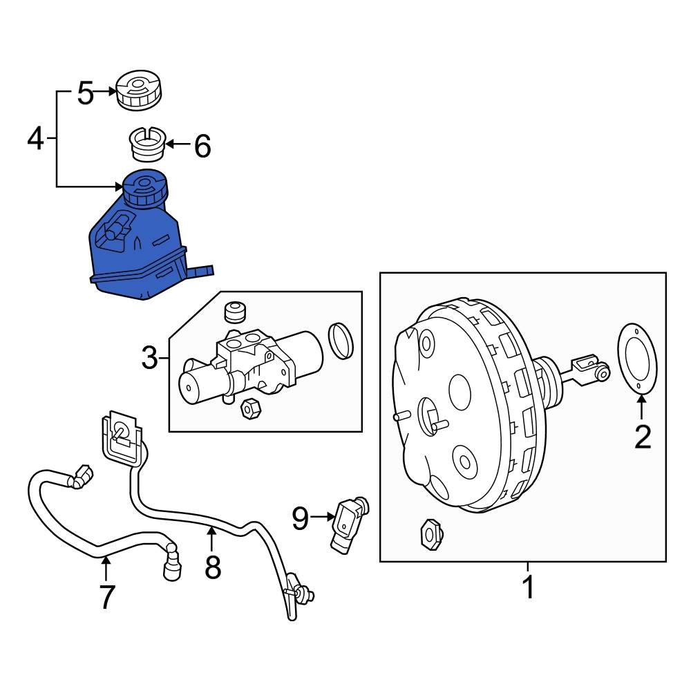 Mercedes-Benz OE 2044300002 - Brake Master Cylinder Reservoir