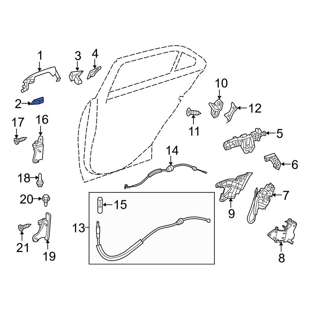 Mercedes-Benz OE 2047660605 - Front Right Exterior Door Handle Pad