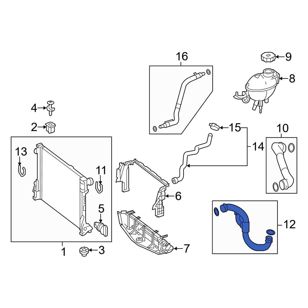 Mercedes-Benz OE 2045019082 - Lower Radiator Coolant Hose