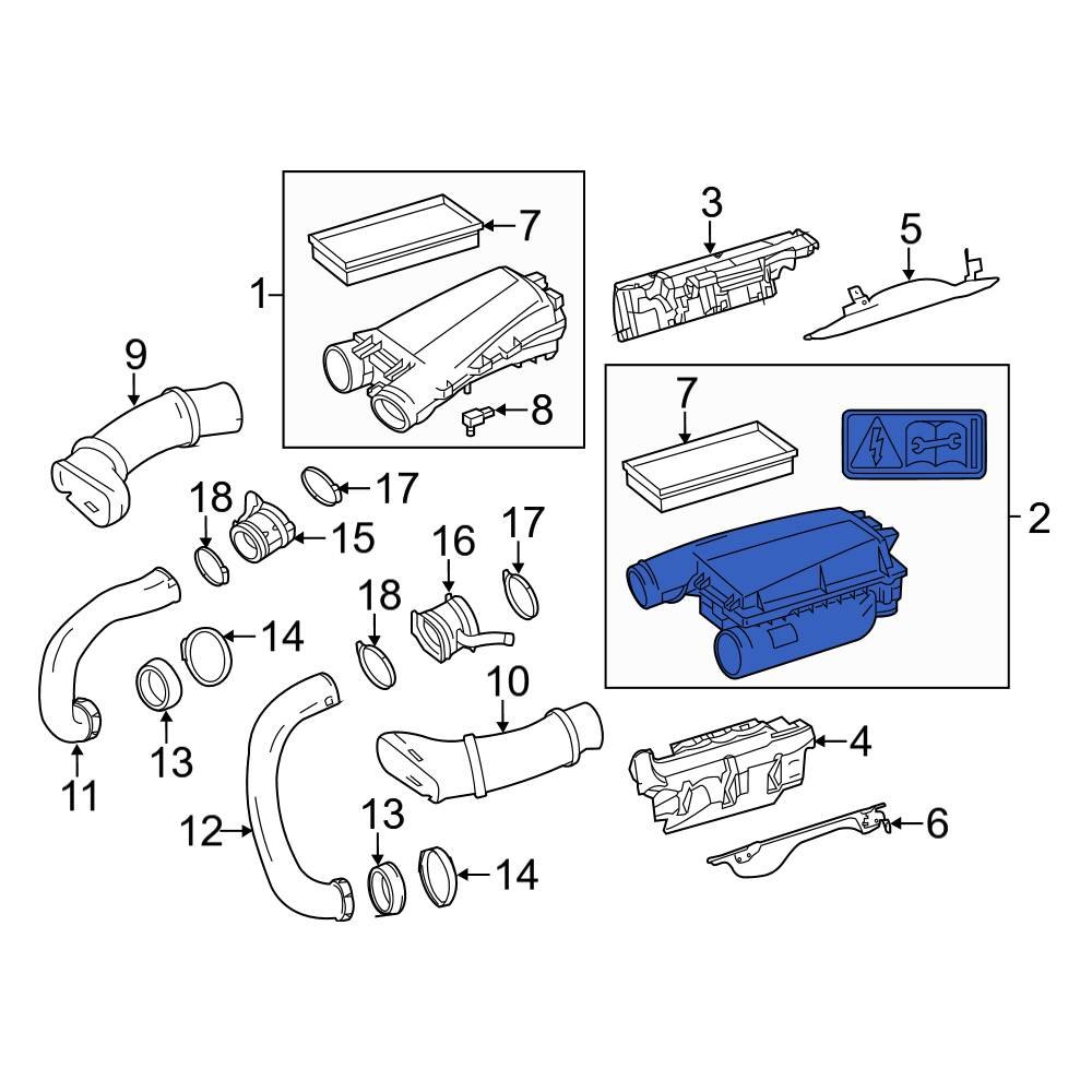 Mercedes-Benz OE 2780900101 - Right Air Filter and Housing Assembly