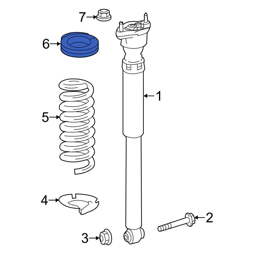 Mercedes-Benz OE 2103250184 - Rear Coil Spring Insulator