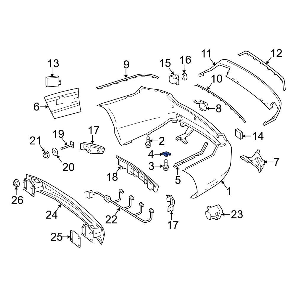 Mercedes-Benz OE 0039943045 - Bumper Cover Nut