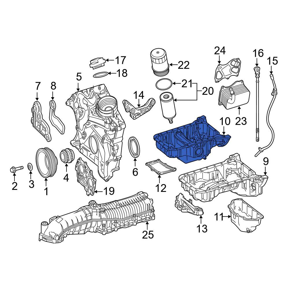Mercedes-Benz OE 2760143100 - Upper Engine Oil Pan