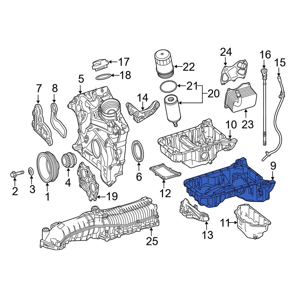 Mercedes-Benz OE 2760143100 - Upper Engine Oil Pan