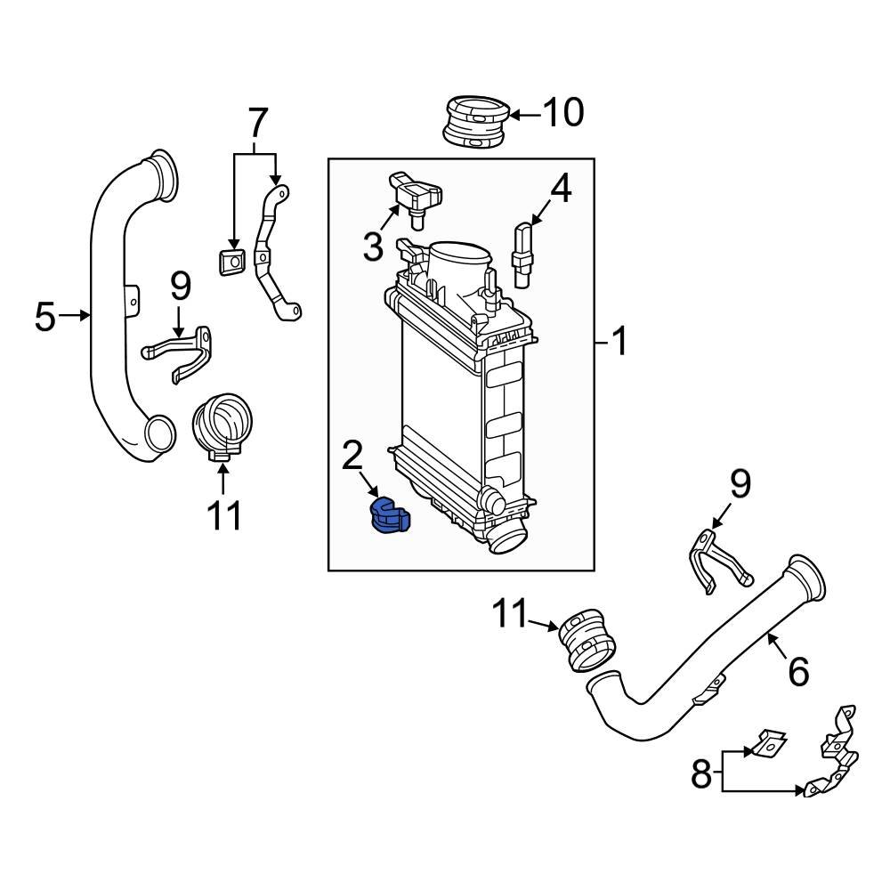 Mercedes-Benz OE 2760980130 - Intercooler Insulator