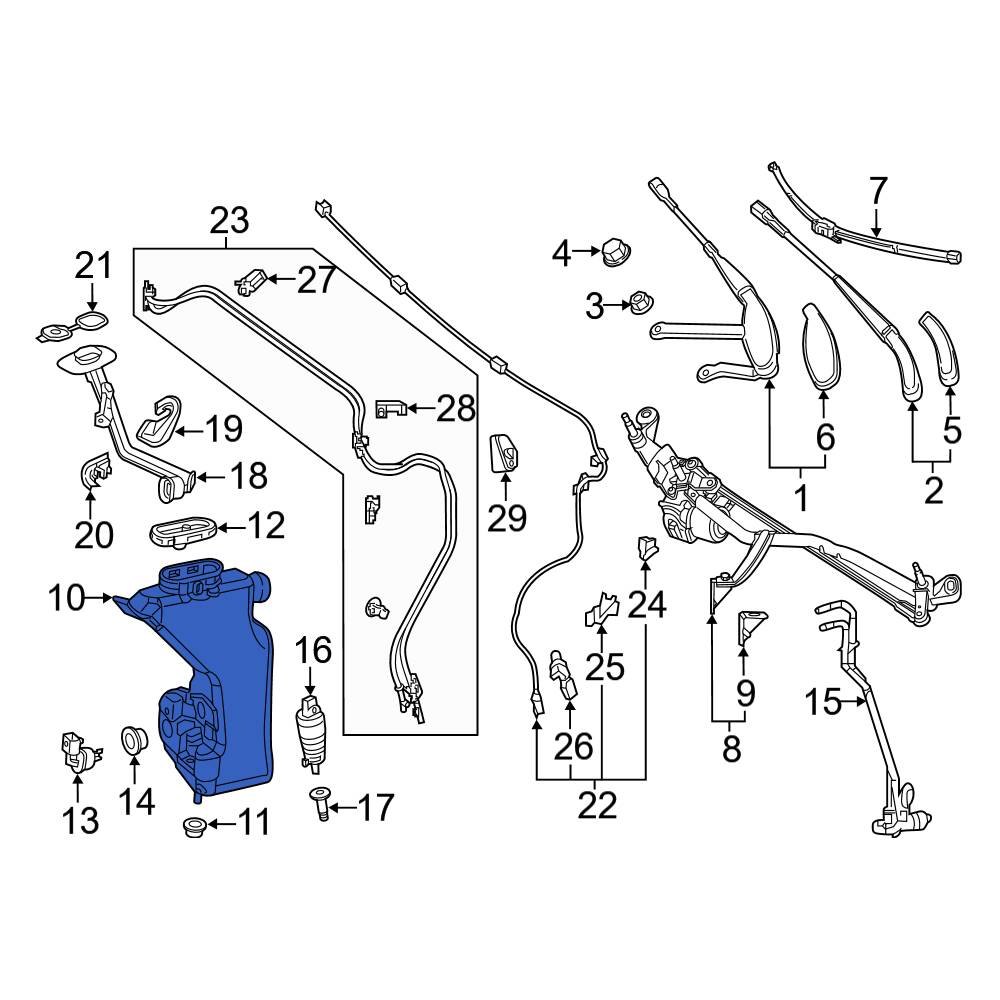 Mercedes-Benz OE 2058690220 - Washer Fluid Reservoir