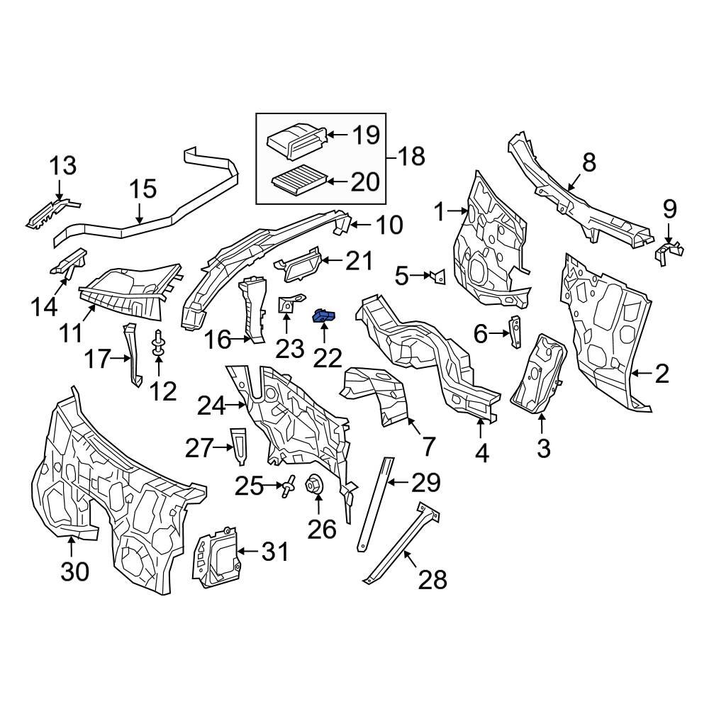 Mercedes-Benz OE 0009055800 - Ambient Air Quality Sensor