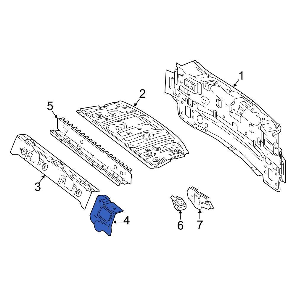 Mercedes-Benz OE 2056460545 - Rear Left Package Tray Reinforcement