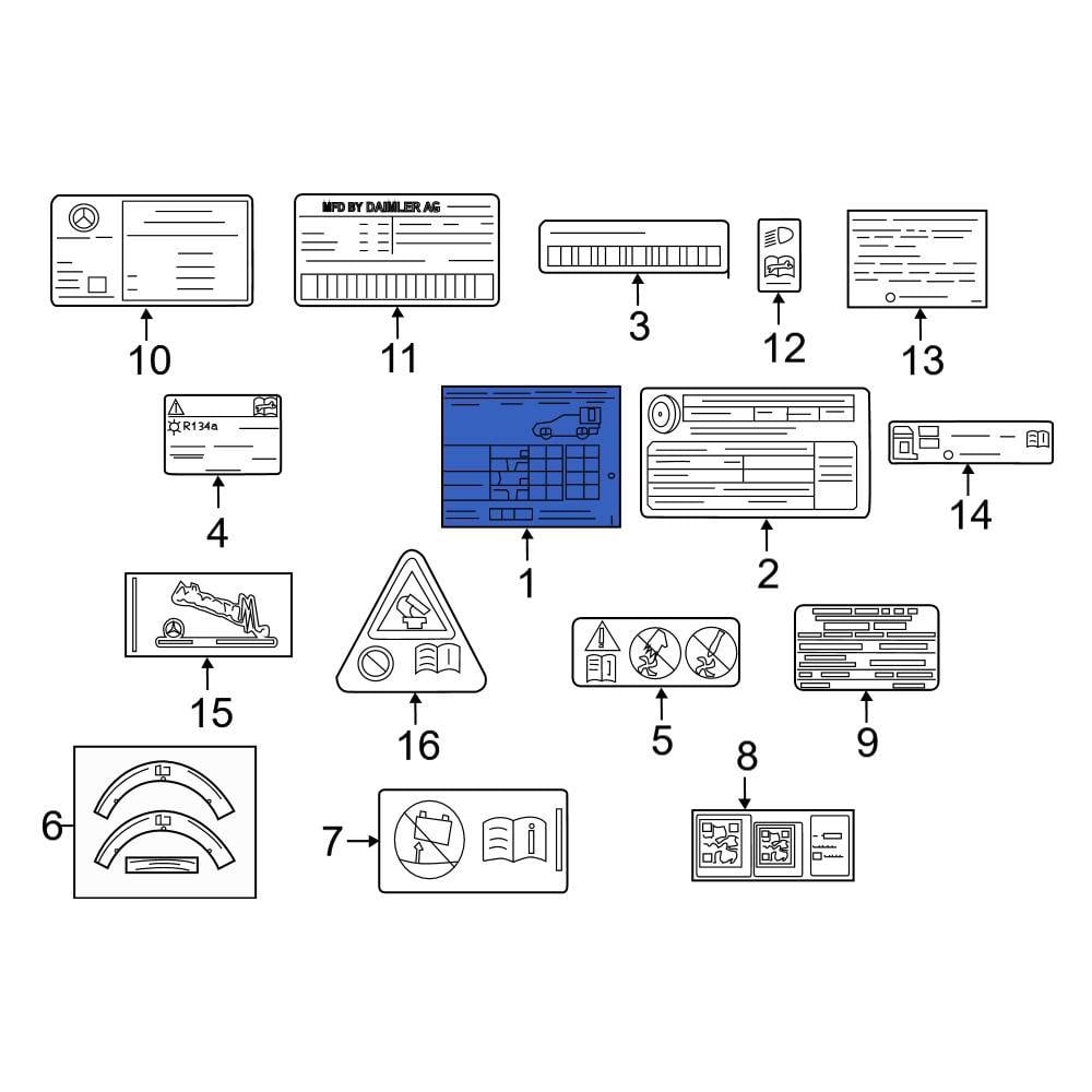 Mercedes-Benz OE 2055848020 - Tire Information Label