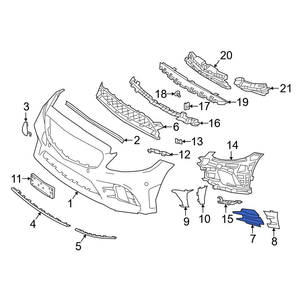 Mercedes-Benz OE 2058857202 - Front Left Grille