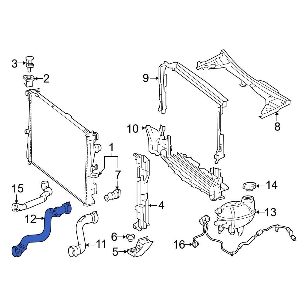 Mercedes-Benz OE 2055013991 - Lower Radiator Coolant Hose