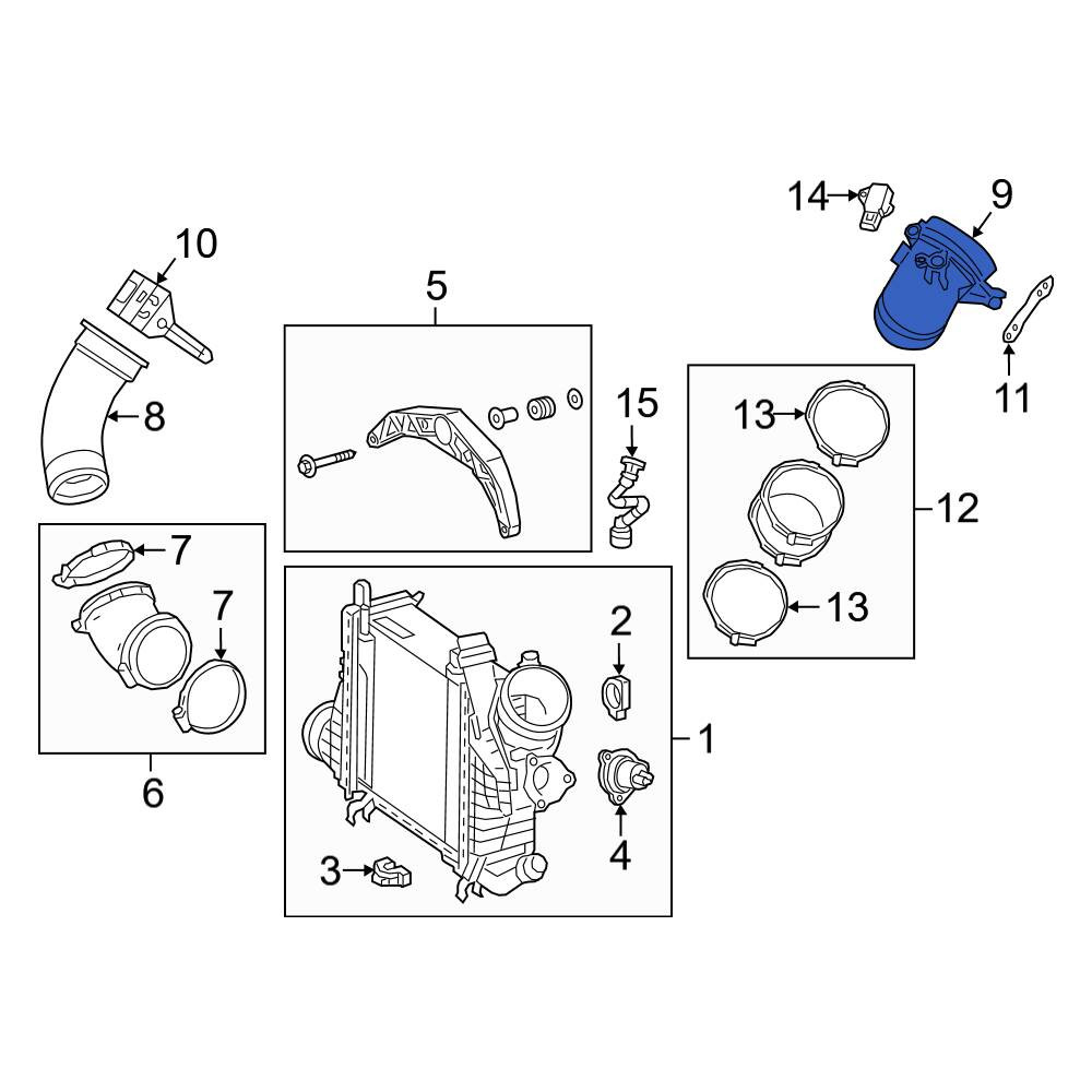 Mercedes-Benz OE 2640980300 - Left Intercooler Pipe