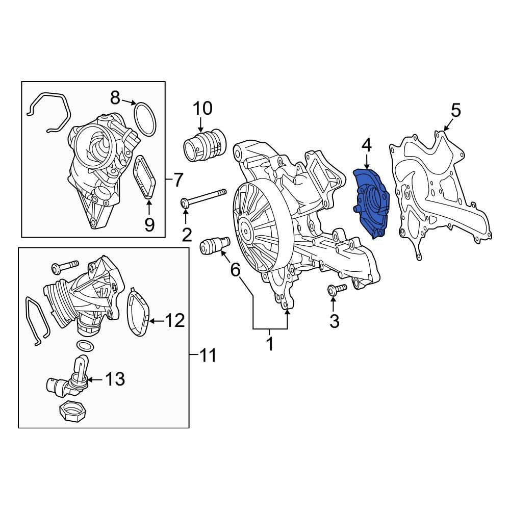 Mercedes-Benz OE 2762010703 - Engine Water Pump Housing