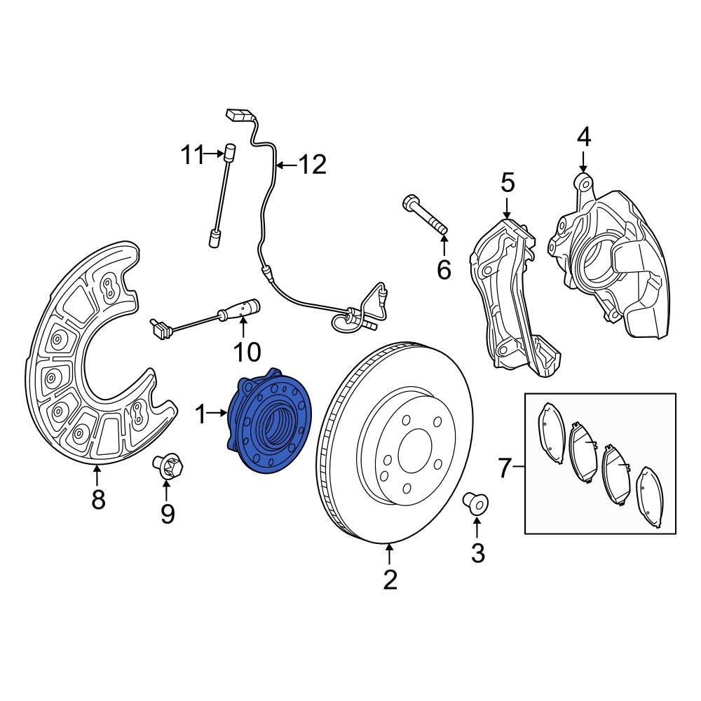 Mercedes-Benz OE 2053340400 - Front Wheel Bearing and Hub Assembly