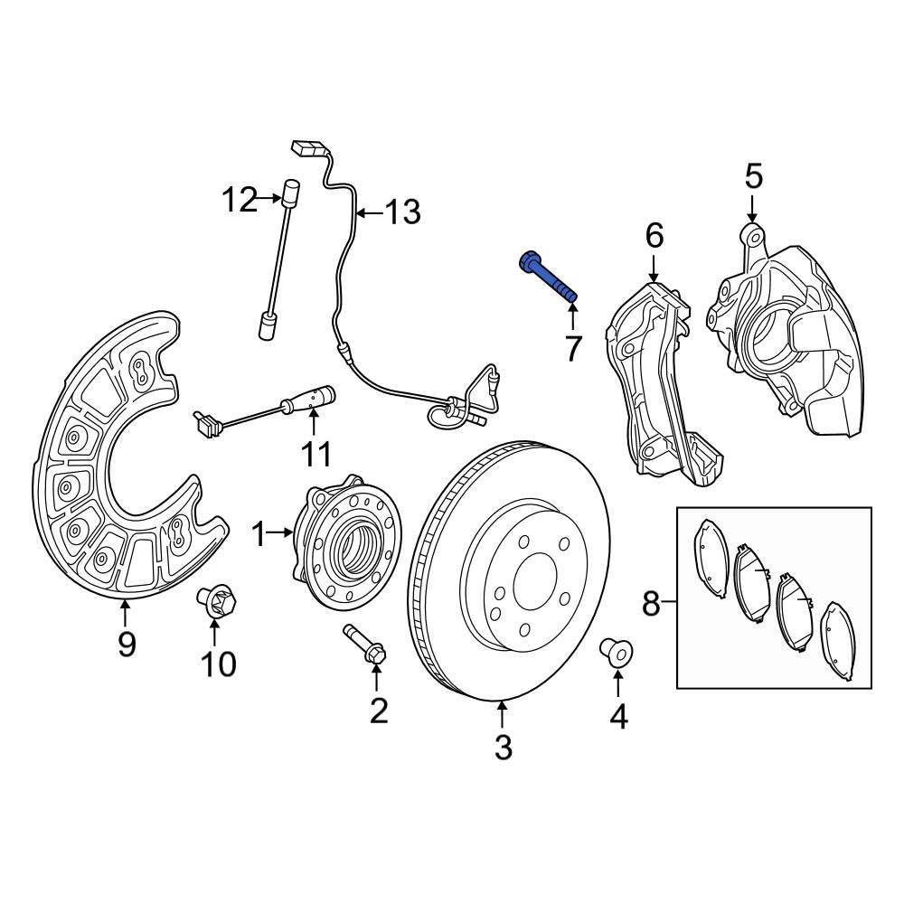 Mercedes-Benz OE 0199907901 - Disc Brake Caliper Anchor Plate Bolt