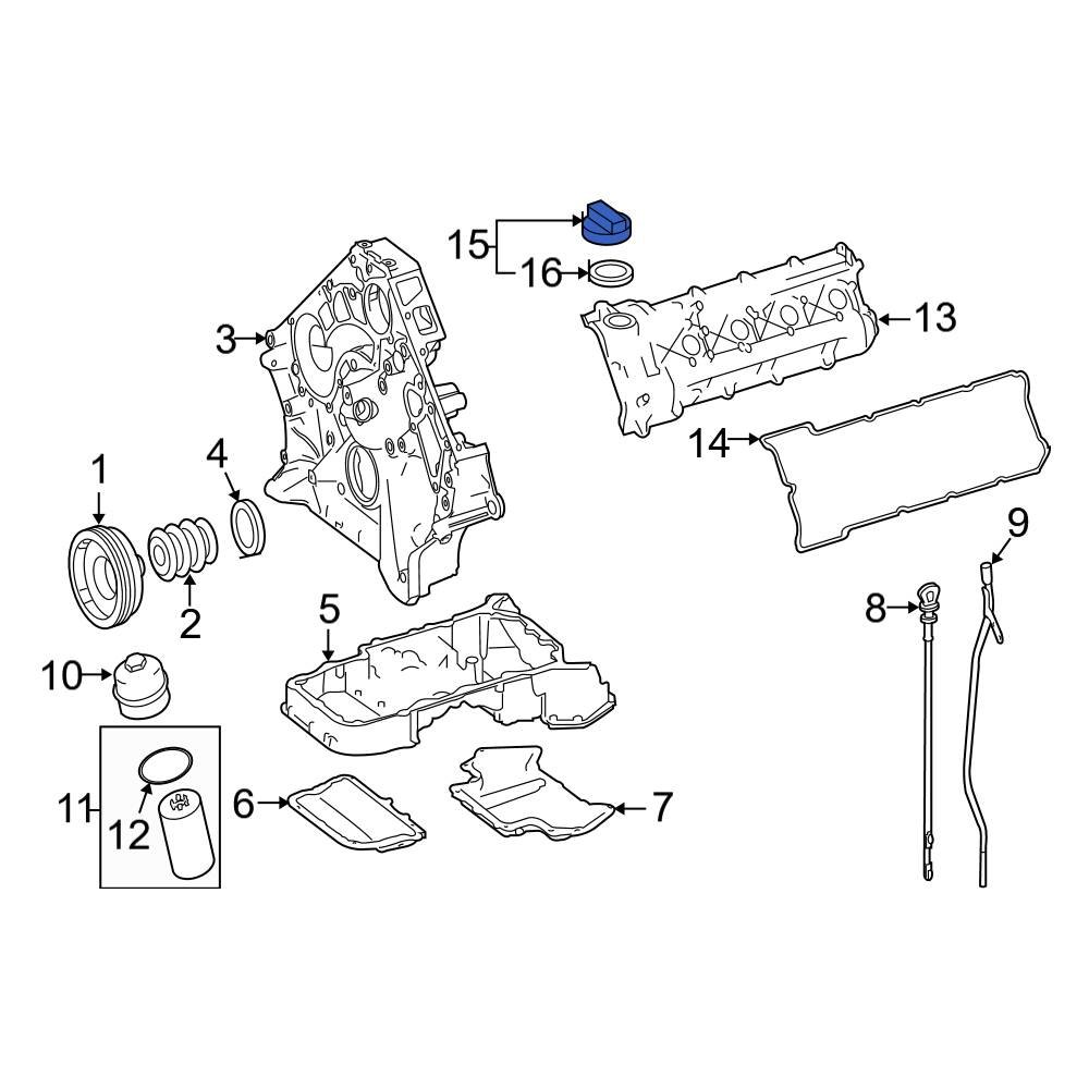Mercedes-Benz OE 1560180102 - Engine Oil Filler Cap