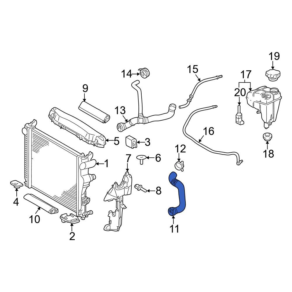 Mercedes-Benz OE 2305013382 - Upper Radiator Coolant Hose
