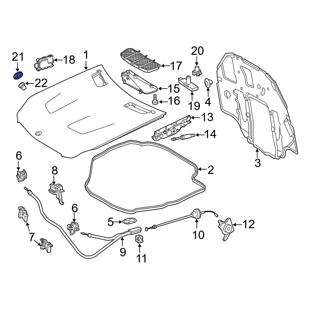 Mercedes-Benz OE 2078170316 - Front Hood Emblem