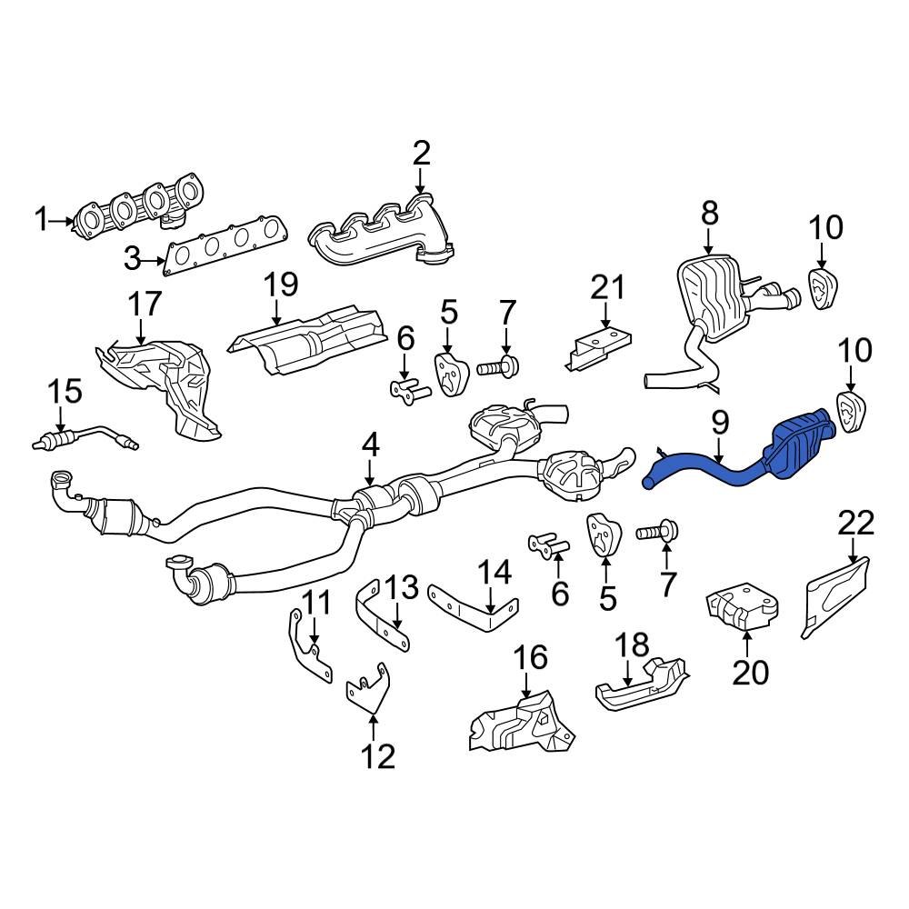 Mercedes-Benz OE 2304902721 - Left Exhaust Muffler