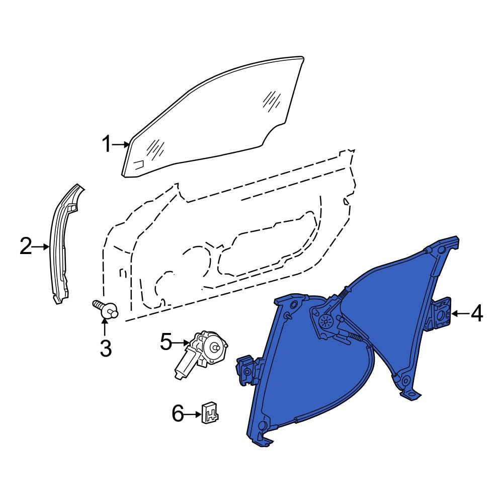 Mercedes-Benz OE 2307200346 - Front Left Window Regulator