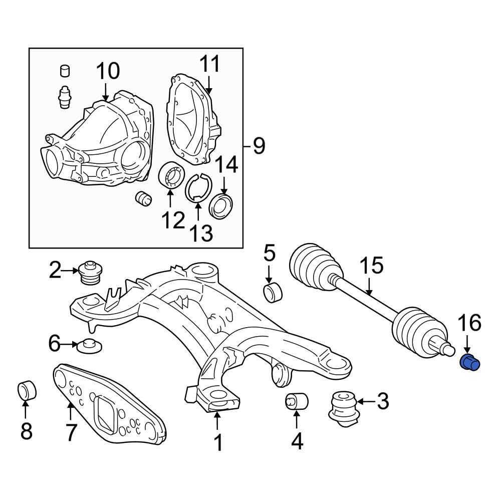 Mercedes-Benz OE 1163340372 - CV Joint Nut