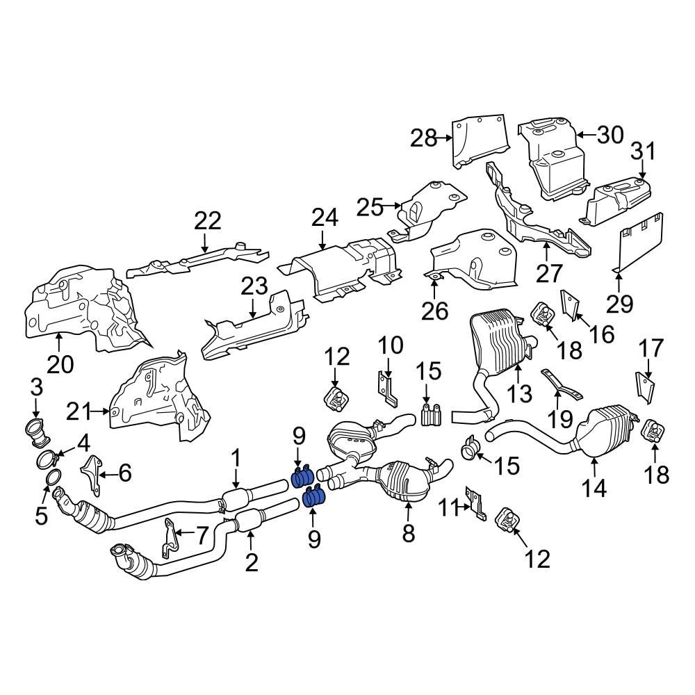 Mercedes-Benz OE 0009954702 - Exhaust Muffler Clamp