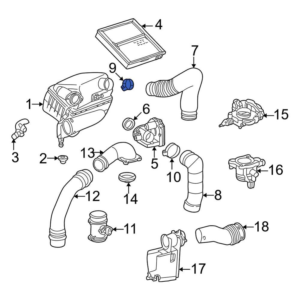 Mercedes-Benz OE 0069972790 - Engine Air Duct Clamp