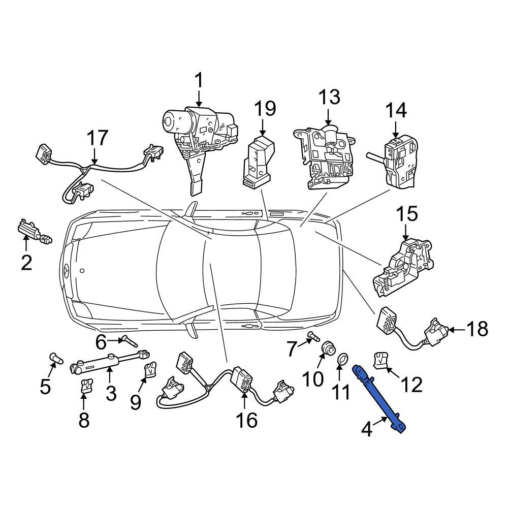 Mercedes-Benz OE 1708000672 - Rear Right Convertible Top Hydraulic Cylinder