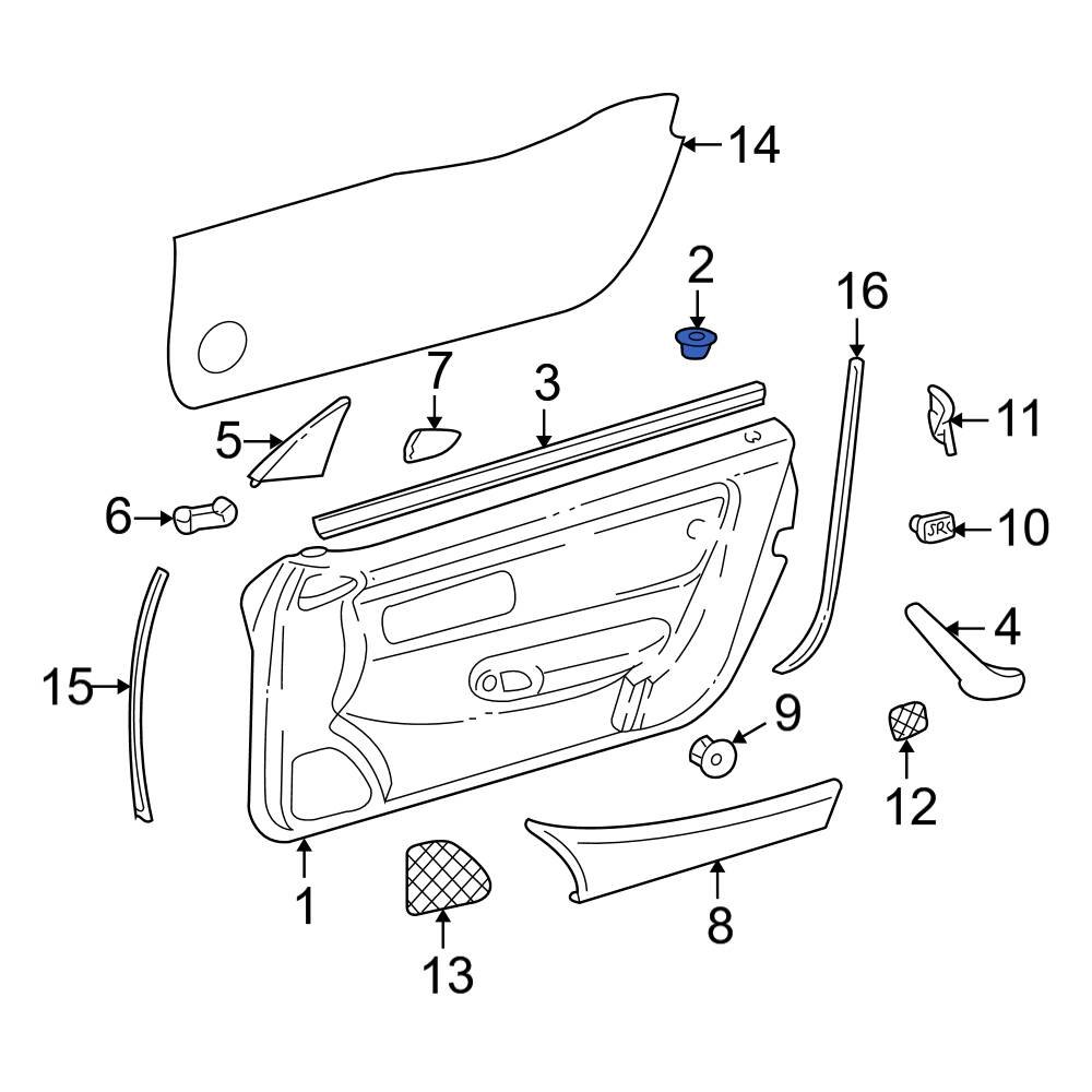 Mercedes-Benz OE 1689920105 - Front Door Lock Knob Bezel