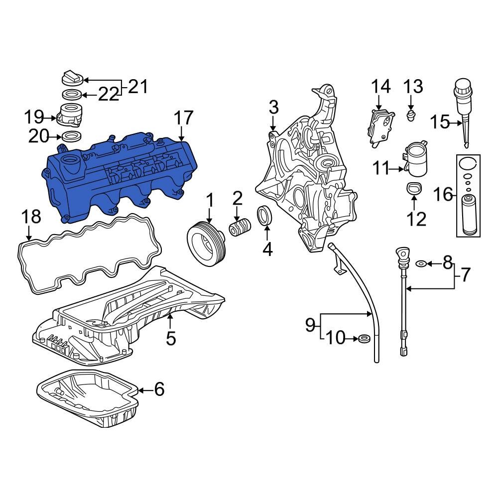 Mercedes-Benz OE 1120100430 - Right Engine Valve Cover