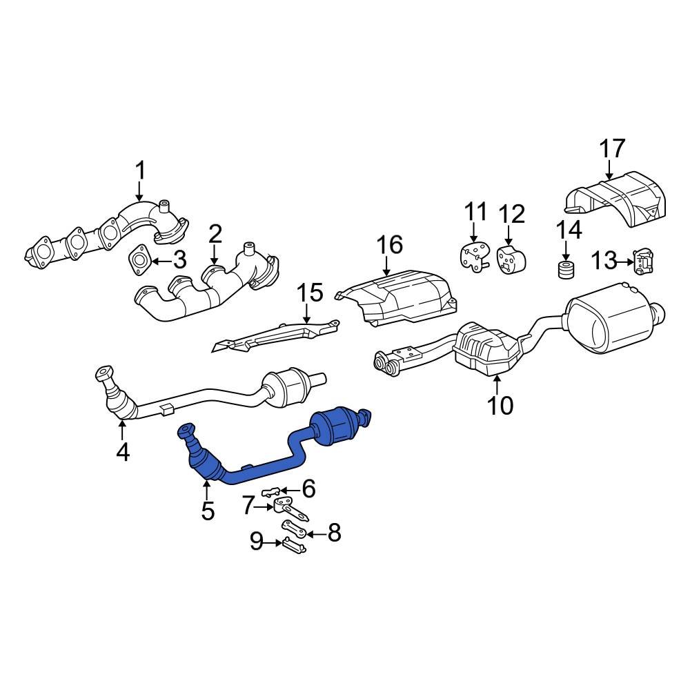Mercedes-Benz OE 170490691980 - Left Catalytic Converter