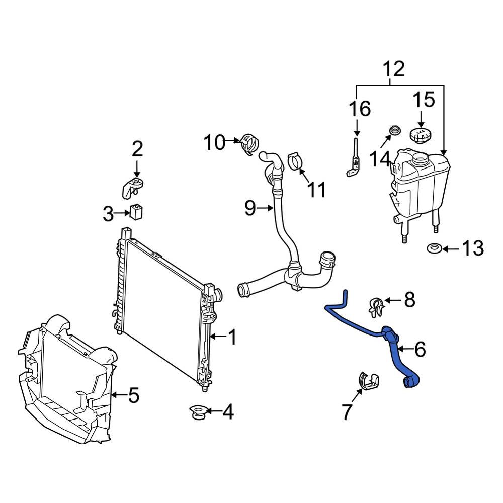 Mercedes-Benz OE 1715010182 - Upper Radiator Coolant Hose