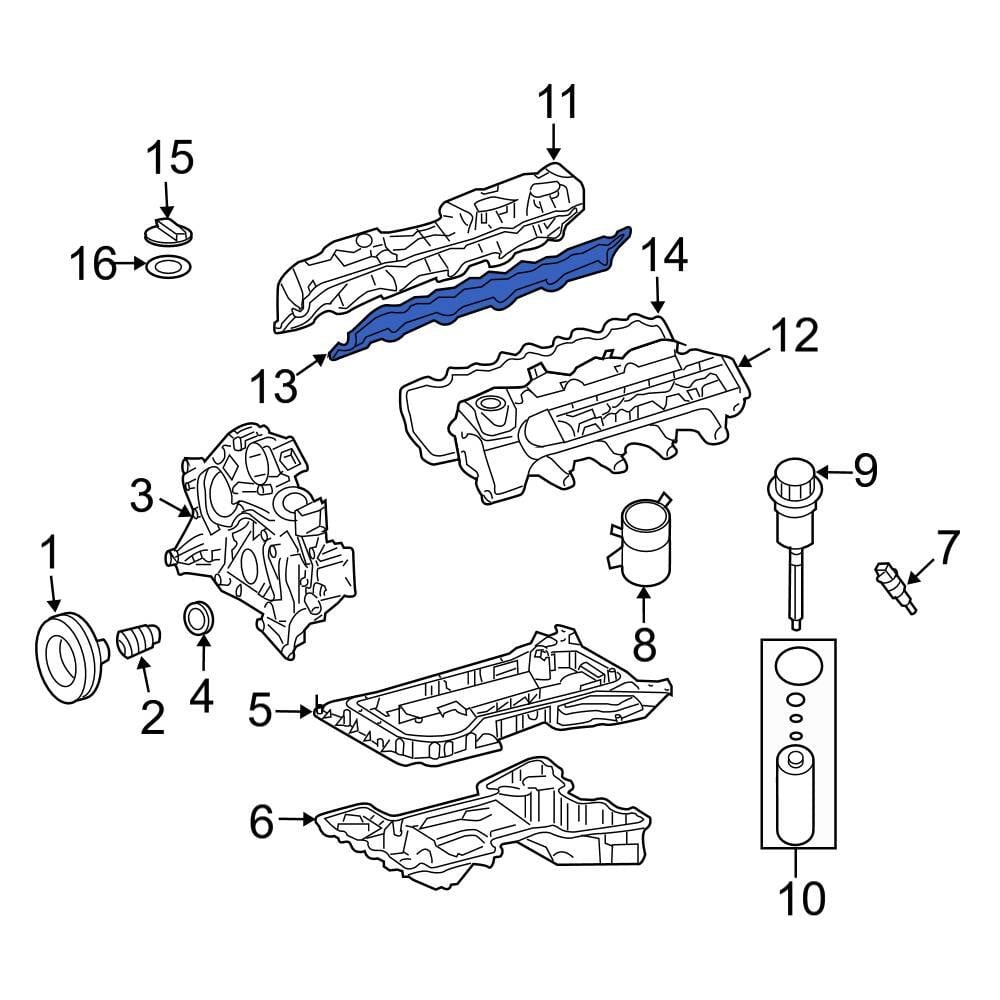 Mercedes-Benz OE 1130160321 - Right Engine Valve Cover Gasket